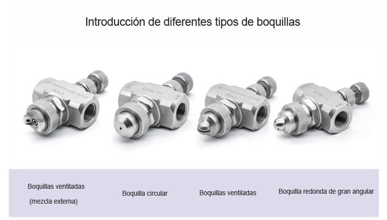 Boquilla ajustable de dos fluidos - Boquillas de pulverización CYCO